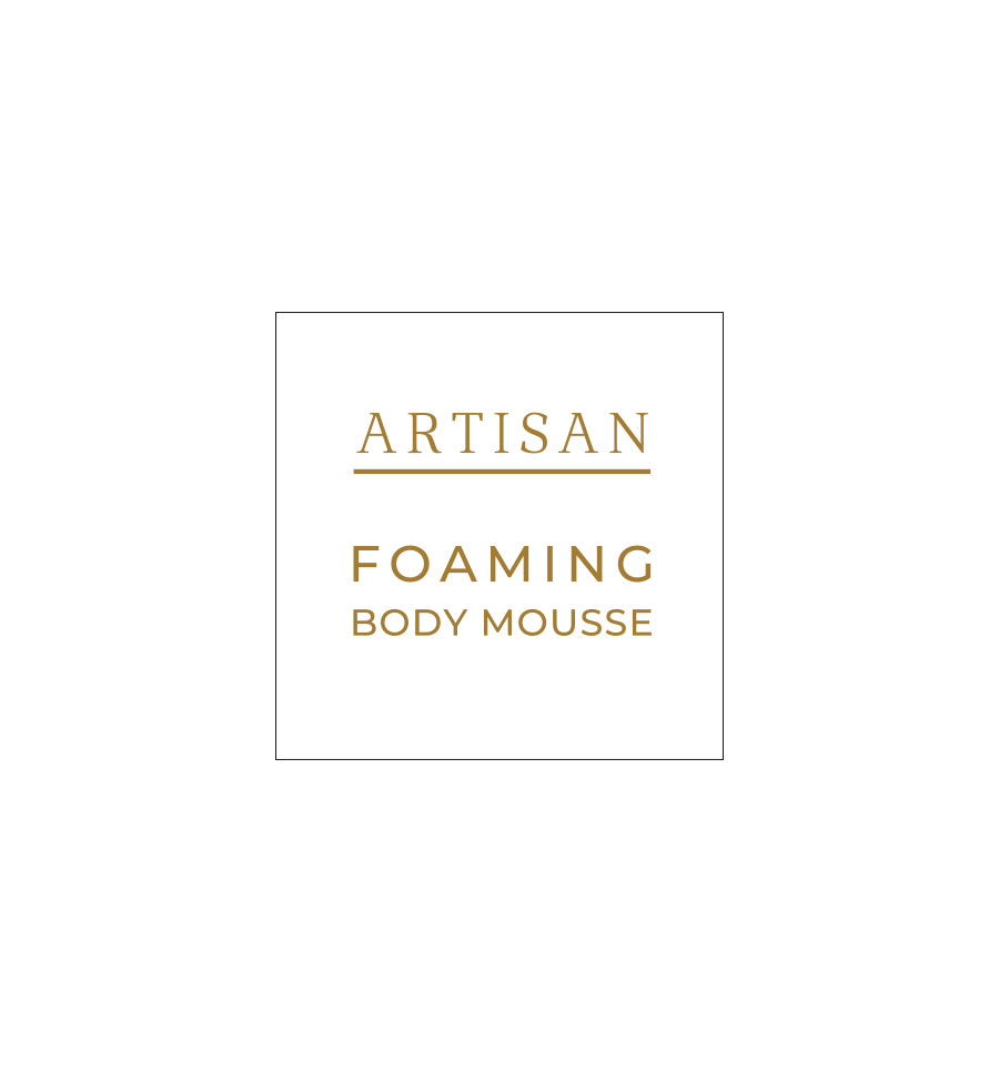 76. Artisan Foaming Body Mousse Label 3.4cm - Transparent with Shiny G