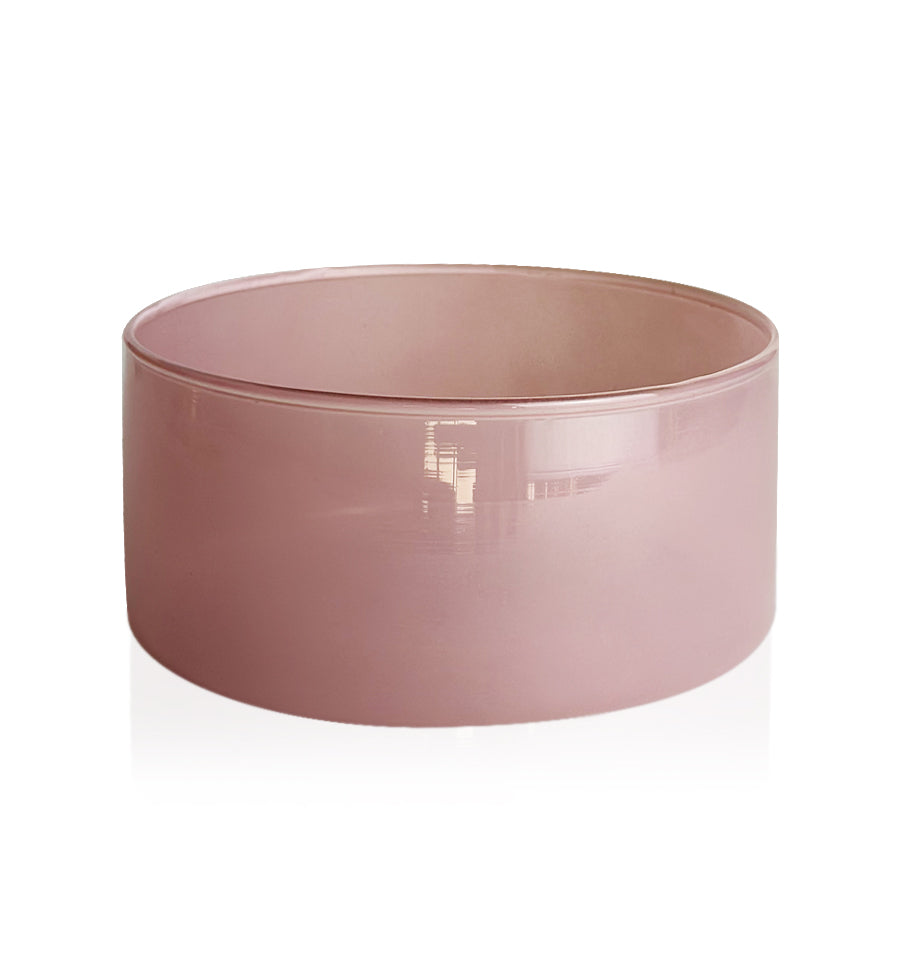 Soft Pink Glass Candle Bowl 350ml