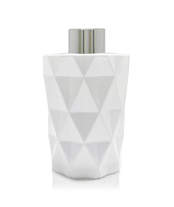 200ml Silver Diamond White Diffuser Bottle - NZ Candle Supplies