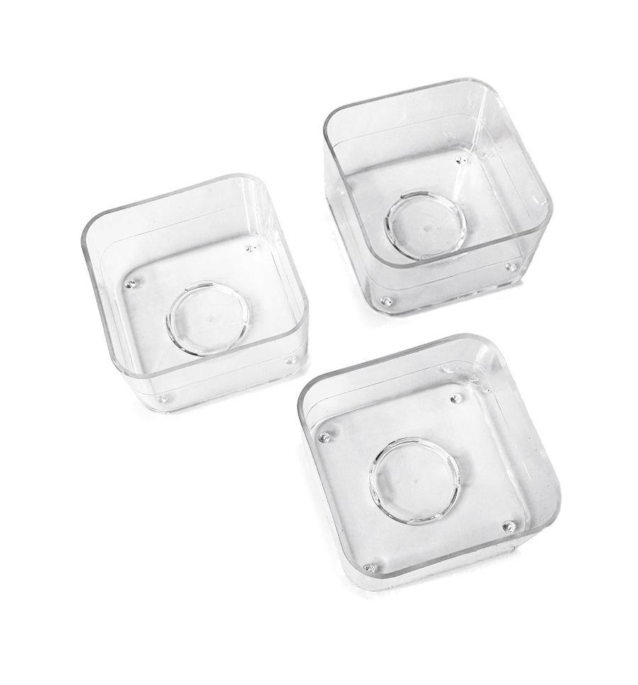 Contemporary Square-Shaped Tea Light Cups - NZ Candle Supplies